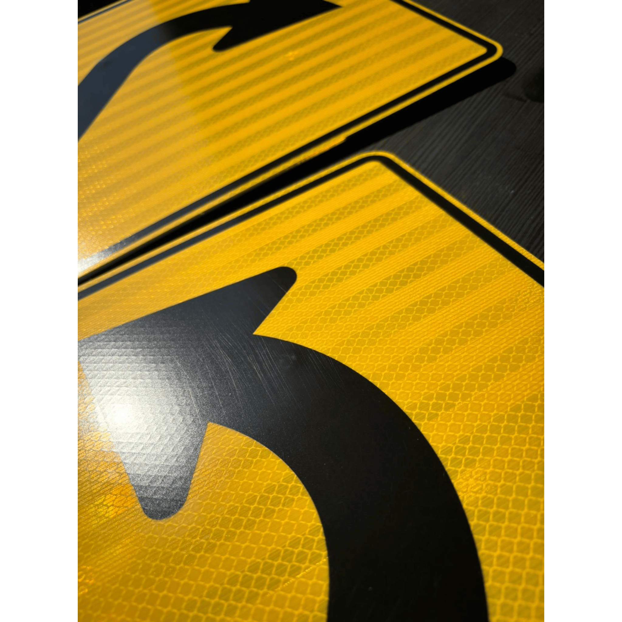 High Intensity Reflective Left Turn Sign 24" 3mm Aluminum Composite ...