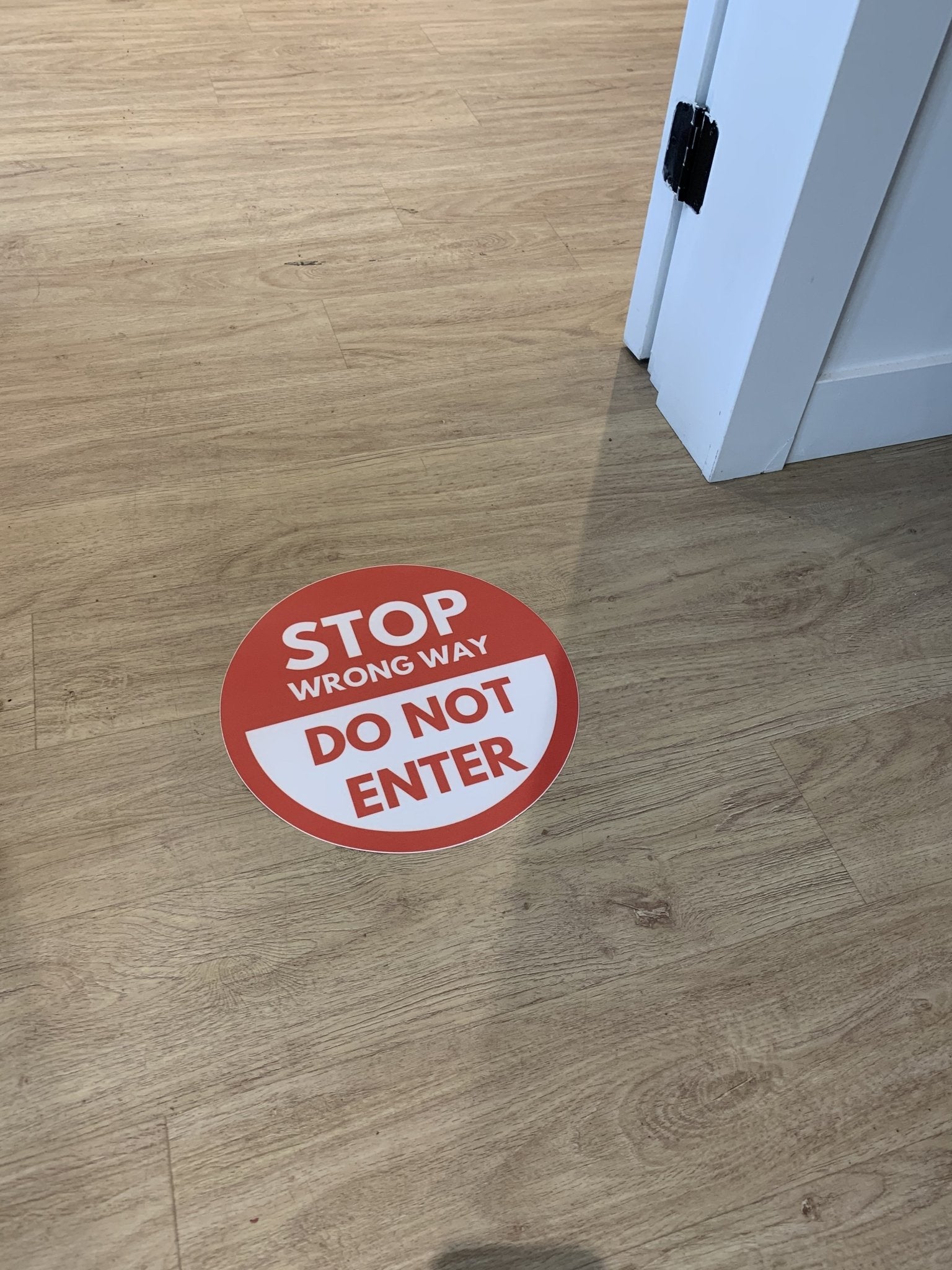 Direction vinyl floor decal graphic - DO NOT ENTER 12" Round – BC ...
