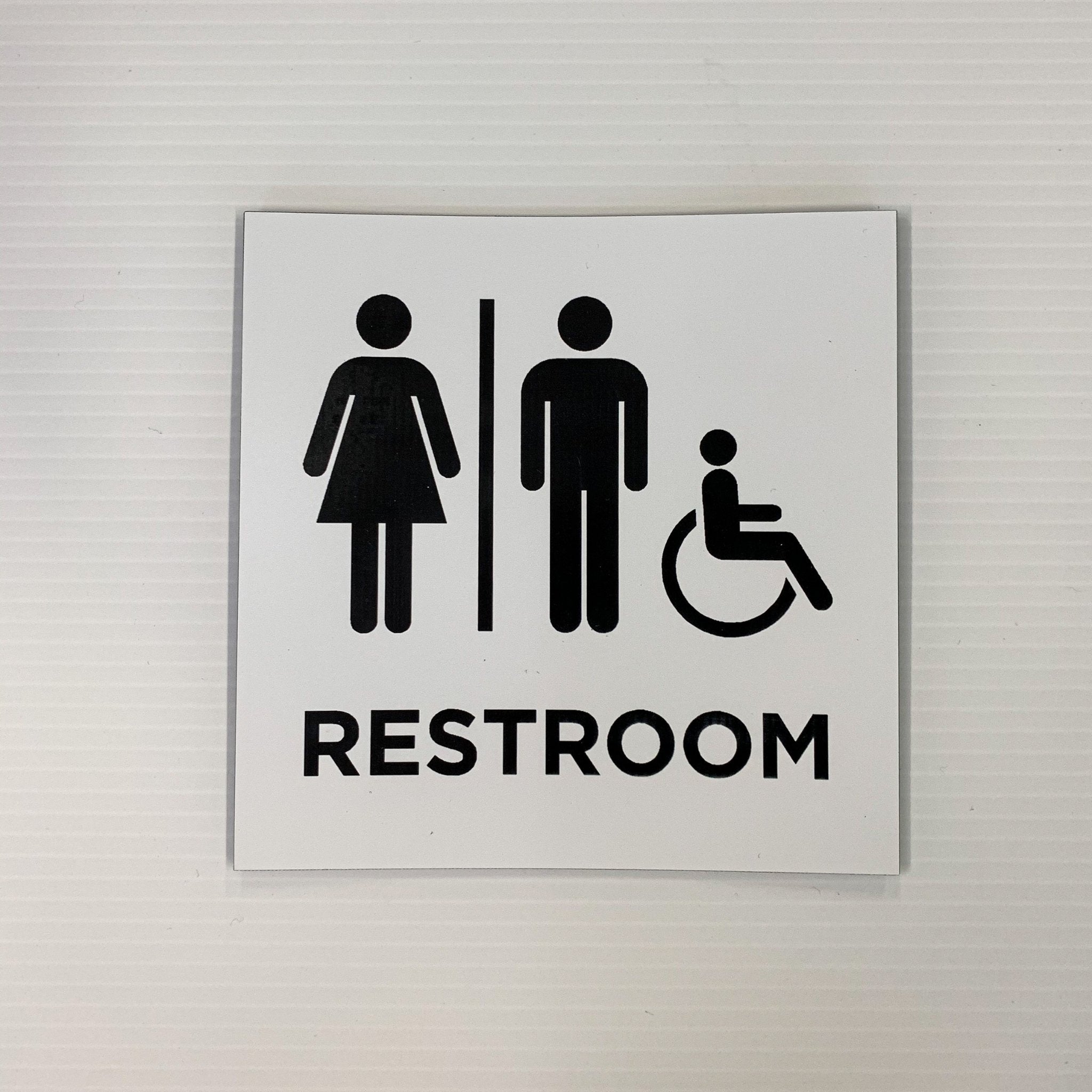Unisex Restroom Sign with Accessibility - Acrylic Plastic Door Sign ...