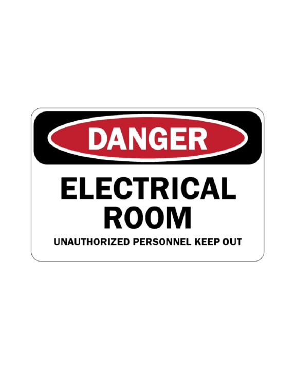 Electrical Room Warning Sign 3mm 12″x18″ Aluminum Composite – BC Retail ...