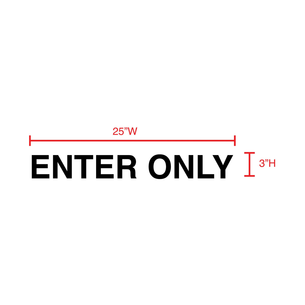 Enter Only Vinyl Door Decal Sticker 8"H x 23"W – BC Retail Supplies