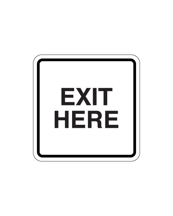 Exit Here Sign 24"x24" Aluminum Composite – BC Retail Supplies