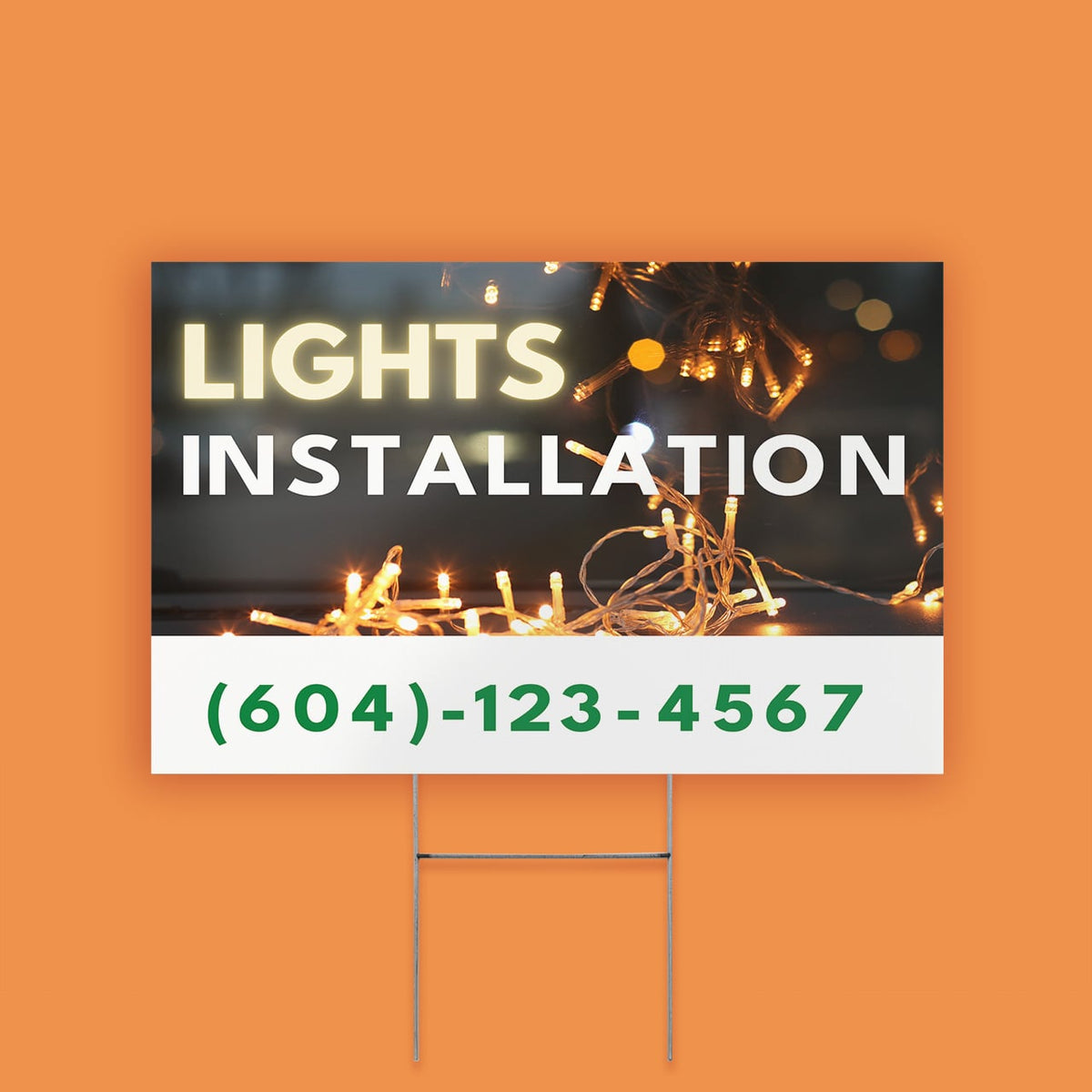 Holiday Lights Installation Yard Sign – BC Retail Supplies