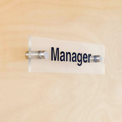 Manager Room Sign - Acrylic with Standoffs – BC Retail Supplies