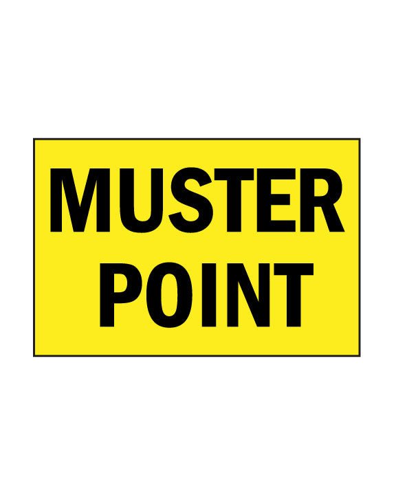 Muster Point Sign 18" x 12" x 4mm Coroplast – BC Retail Supplies
