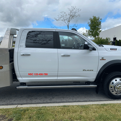 NSC Number Decal - National Safety Code (Set of Two) - 2" H (5.08cm ...