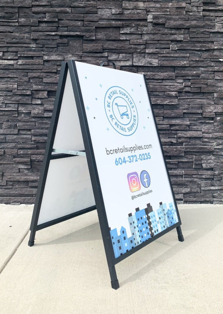 Sandwich Board Sign Vancouver | Metal A-Frame Sign – BC Retail Supplies