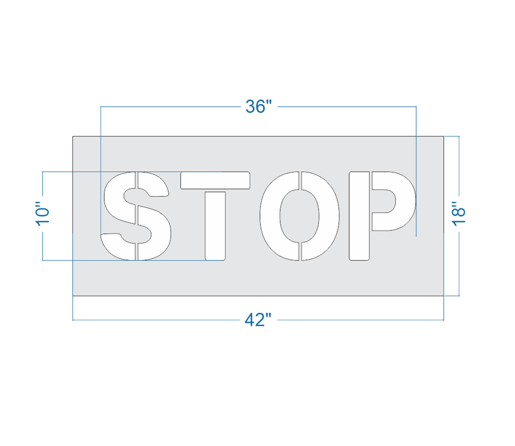 STOP Parking Lot Stencil Vancouver – BC Retail Supplies