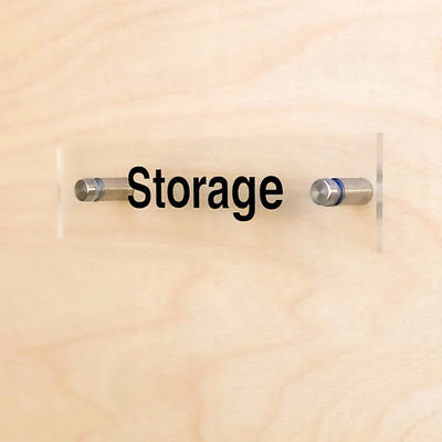 Storage Room Sign - Acrylic with Standoffs – BC Retail Supplies